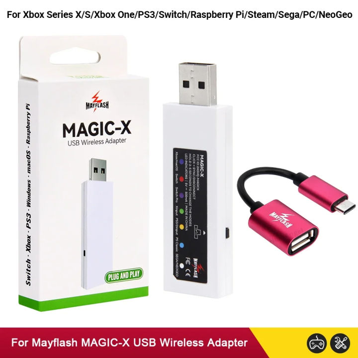 NEW Mayflash MAGIC-X Wireless Bluetooth-compatible for PS5 PS4 Switch ...