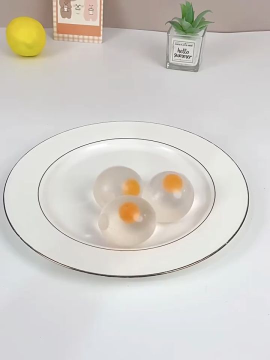 Transparent Stress Ball Simulation Eggs Stress Relief Toys Adult Kids ...