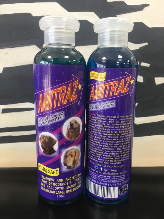 AMITRAZ Mild and Safe Shampoo: Dog and Cat - Sold per Bottle (250ml ...