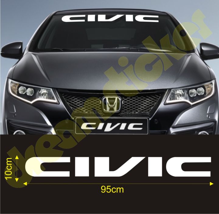 Sticker Stiker Mobil Civic 02 Windshield | Lazada Indonesia