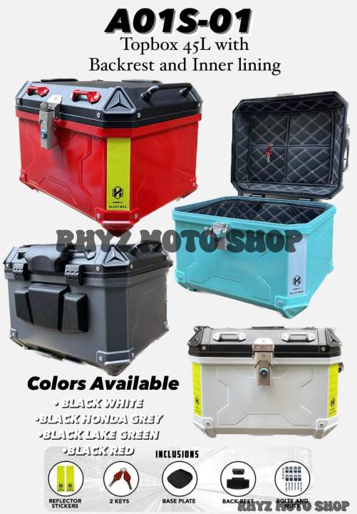 A01s 01 HNJ TOPBOX 45L with Backrest | Lazada PH