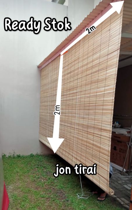 Tirai bambu sawit gulung natural ukuran 2x2meter | Lazada Indonesia