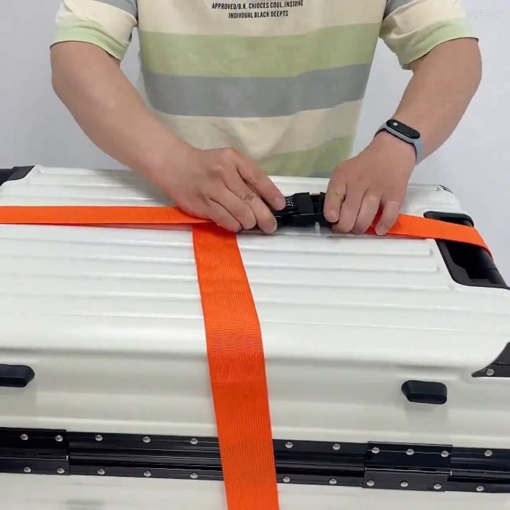 LONG Luggage Strap Luggage Belt 4.2 Meter with Password Lock(Digit)/No ...
