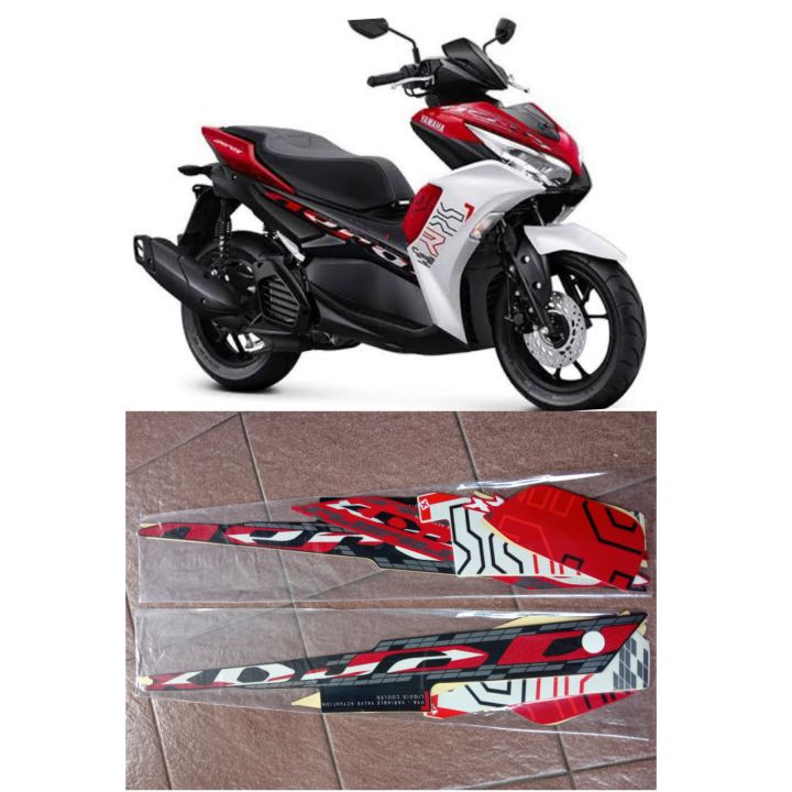 Stiker Striping Yamaha Aerox Putih Merah 2024 | Lazada Indonesia