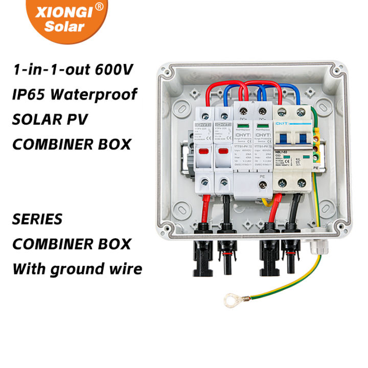 Solar photovoltaic PV Combiner Box With Lightning Protection 1 input 1 ...
