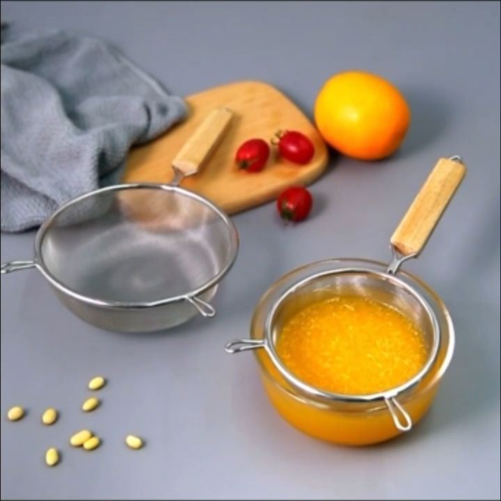 colanders food strainers with handle oil strainer for drain cooking set ...