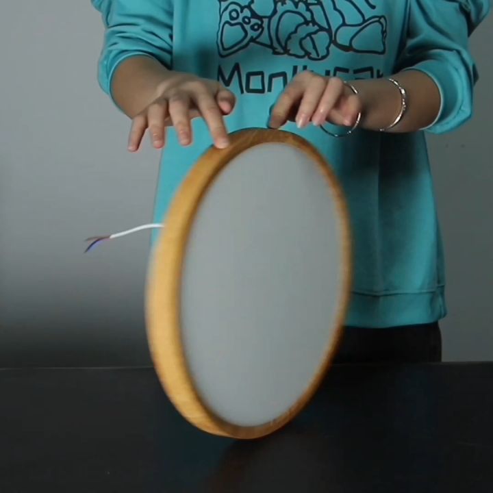 LCMKR Tuya LED โคมไฟเพดาน โคมไฟเพดานไม้อัจฉริยะ สวิตช์ / ควบคุมผ่านแอปได้ / รีโมทคอนโทรล / การ ...