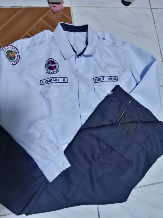 SECURITY GUARD UNIFORM SET LONG SLEEVE AND PANTS | Lazada PH