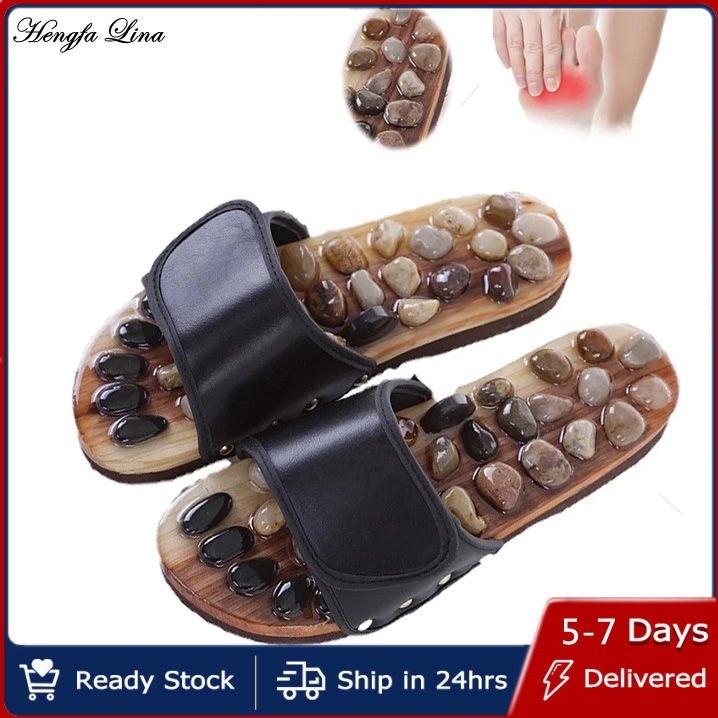 Hengfa Lina 1 Pair Feet Massage Slippers Foot Acupuncture Therapy Walk ...