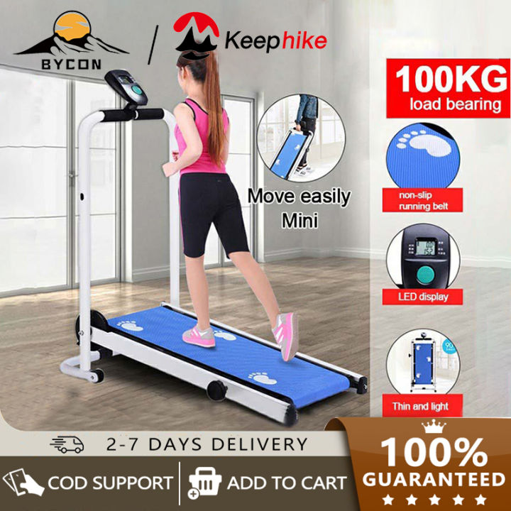 BYCON folding treadmill, mechanical walking machine, jogging machine ...
