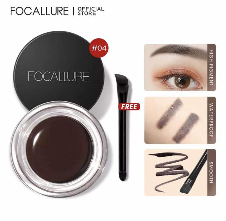 FOCALLURE Eyebrow Cream Gel waterproof Pensil Alis-kosmetik Mata ...