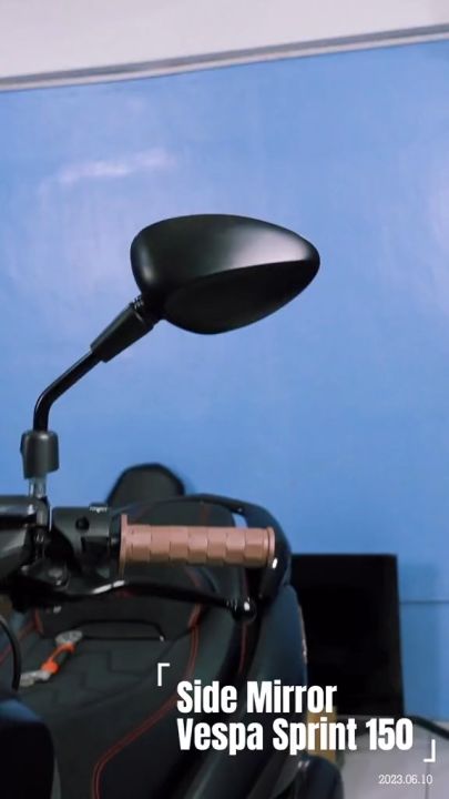 Vespa Sprint 150 Side Mirror Diamond Design LTO Paased Clear Lens ...