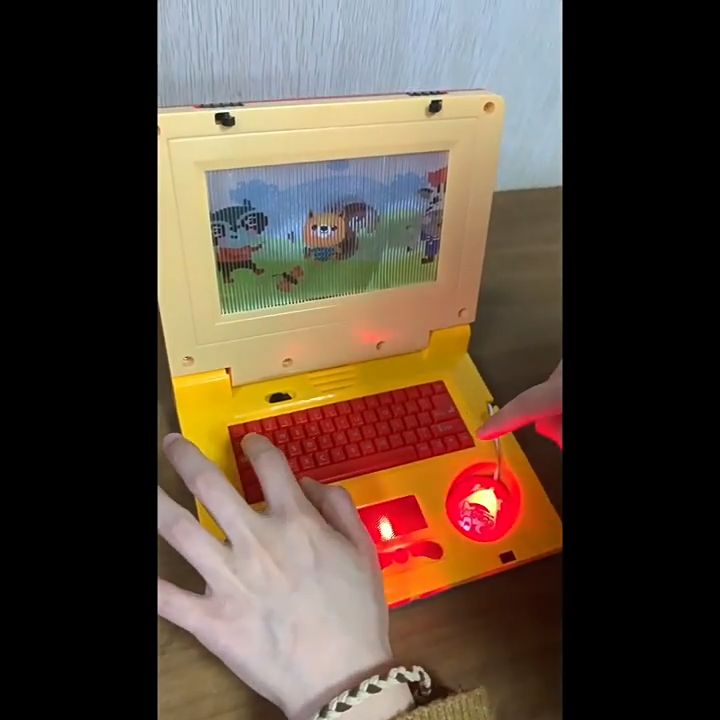 Mainan Laptop Anak Kartun LED Musik Komputer Alat Bantu Belajar Mainan ...