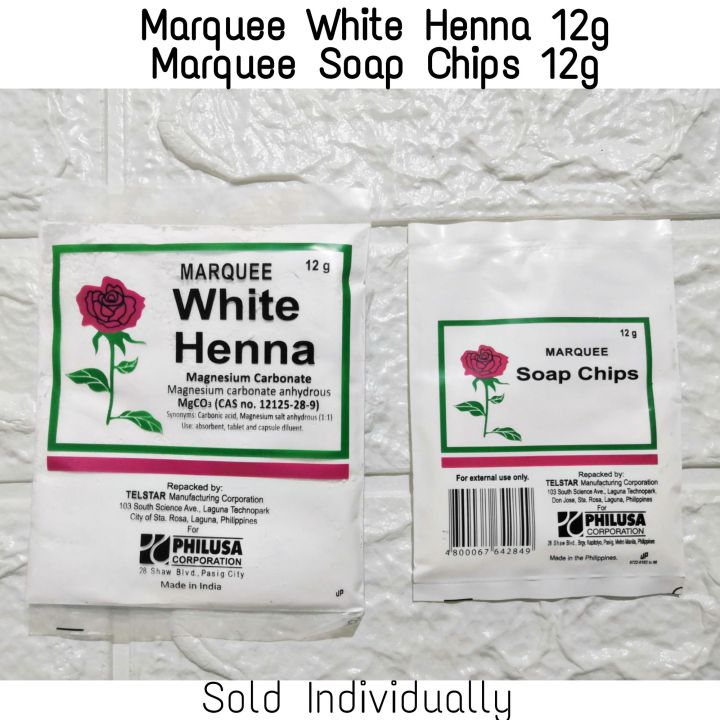 Marquee White Henna / Soap Chips 12g for Skin Bleaching | Lazada PH