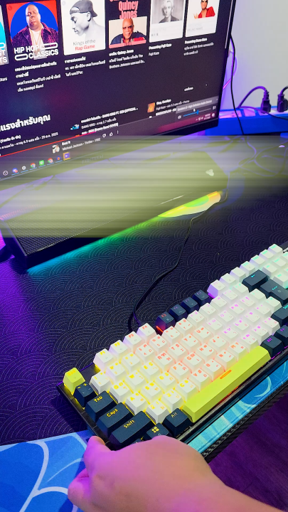 FANTECH รุ่น MK889 คีย์บอร์ดเกมมิ่ง KEYBOARD MECHANICAL คีย์บอร์ด RGB ...