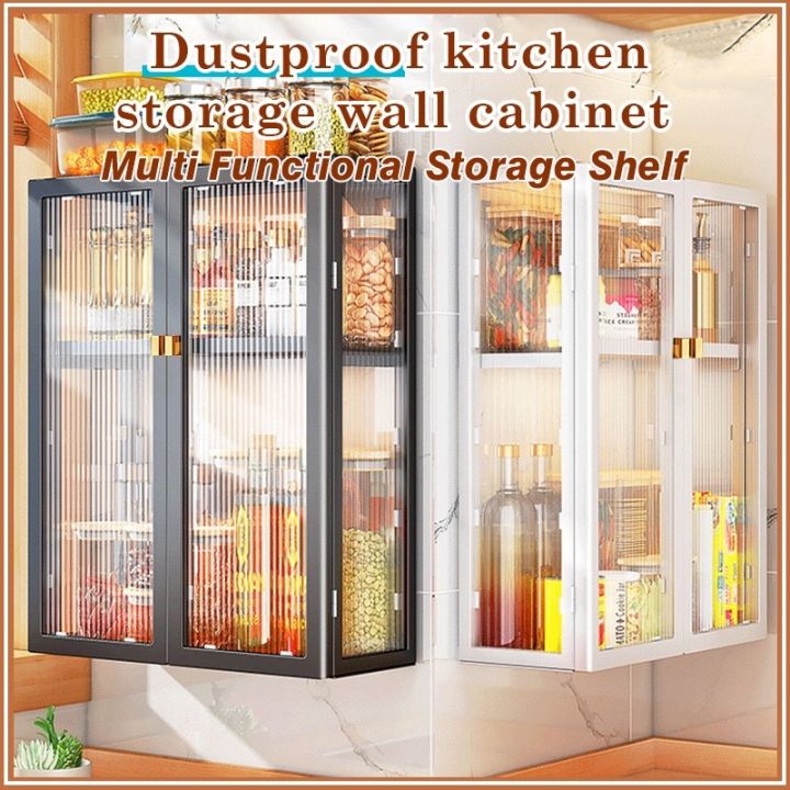 Kitchen Wall-Mounted Storage Rack Wall-Mounted Storage Cabinet-Free ...