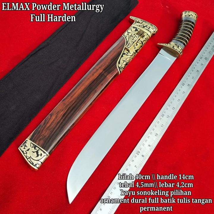 Golok Sembelih Baja Elmax 40cm Asli Original Sultan Siap Pakai | Lazada ...