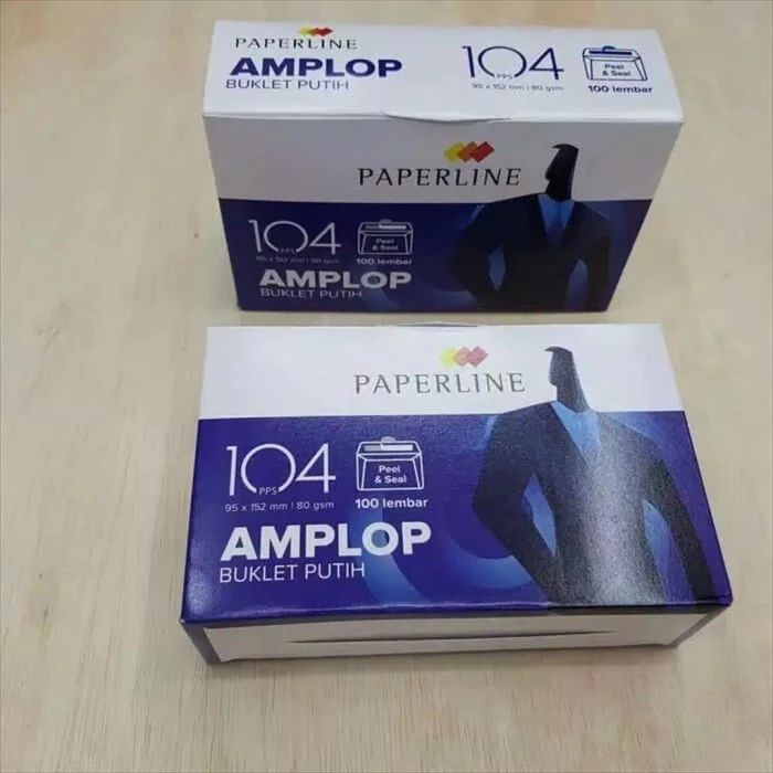 Amplop paperline tanggung per box isi 100 pcs / amplop perekat putih ...