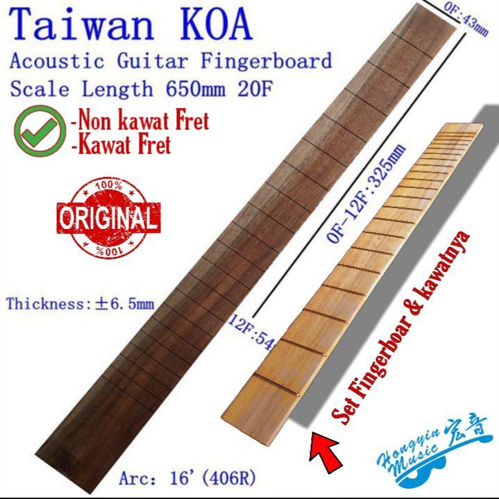 Fretboard gitar Akustik & Eletrik ! kayu jati sudah pakai garis Not ...