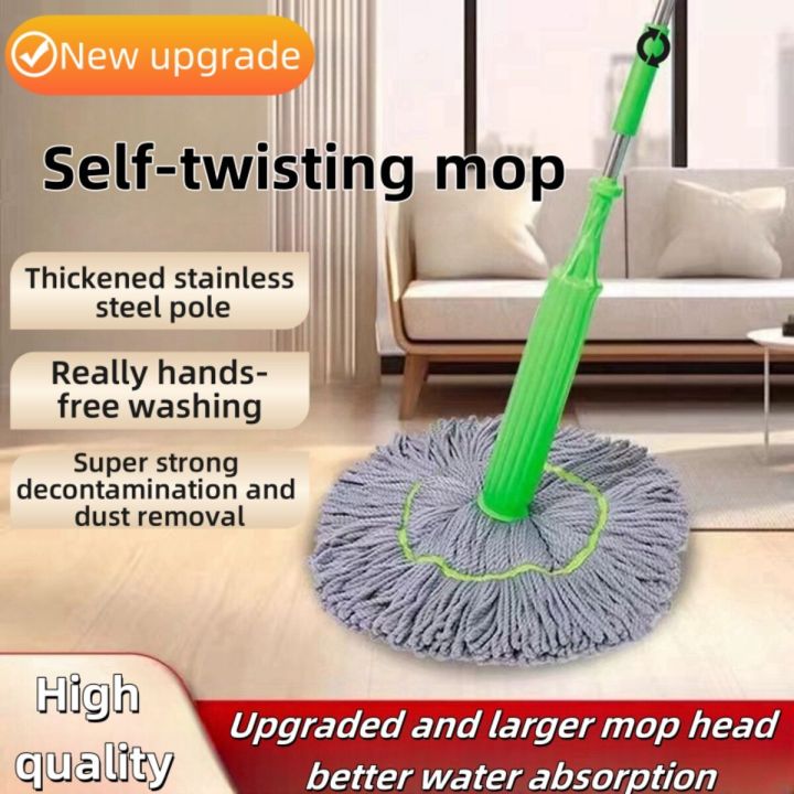 Bamboo Fiber Mop with squeezer heavy duty self twisting mop for floor ...