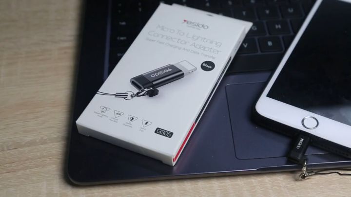 Yesido GS05 GS22 Aluminum Alloy Fast Data Transfer Lighting to Type-C Adapter/ Micro to Ligting ...