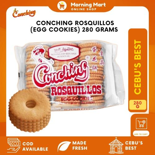 CONCHING'S ROSQUILLOS 280 grams | Egg Cookies | Cebu's Original ...