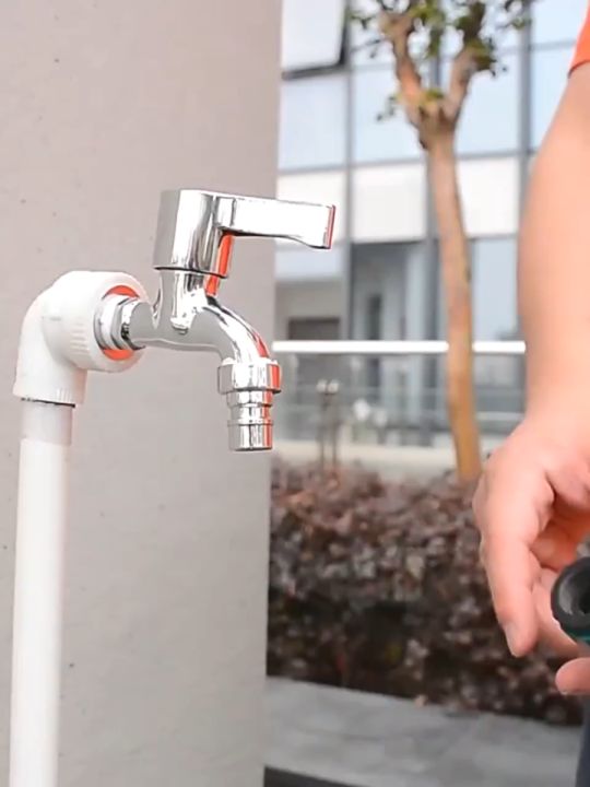 Y-Type Watering Connector Two Way Garden Tap 3/4" Garden Water Faucet ...