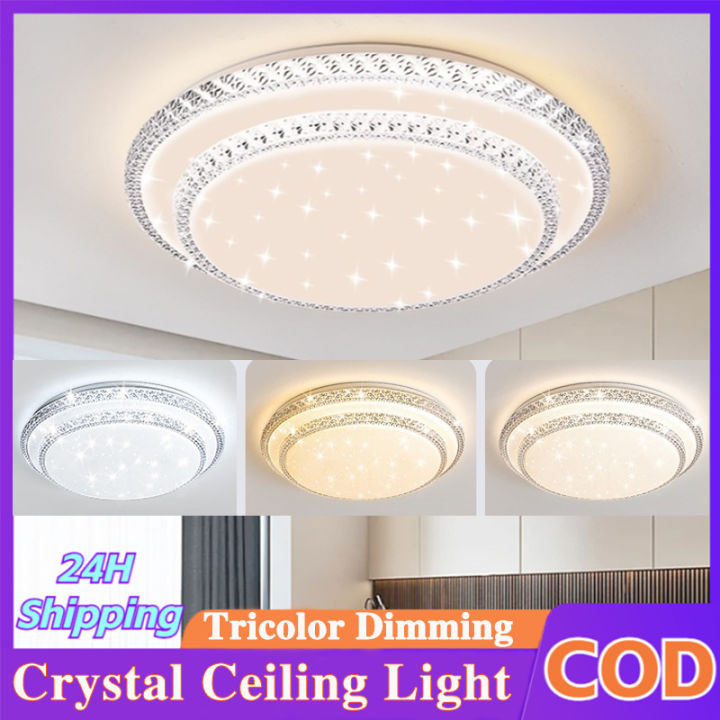 Nordic Tri Color Ceiling Light LED Ceiling Lamp Modern Crystal ...