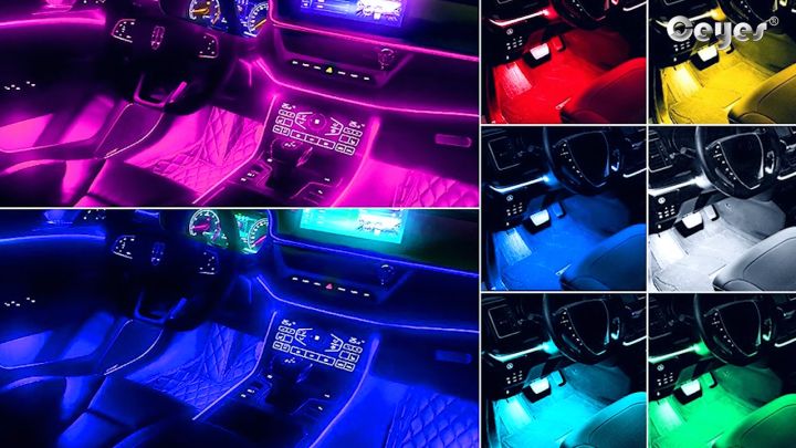 【Ready Stock】Ceyes Car LED Light Strip Colorful RGB Car Interior ...