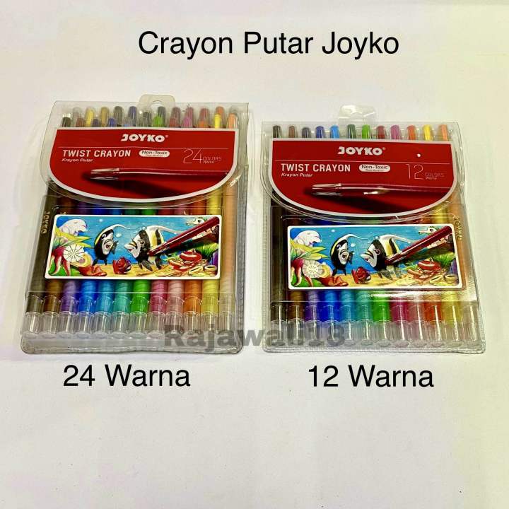 Crayon Putar Merek Joyko (12 & 24 Warna) | Lazada Indonesia