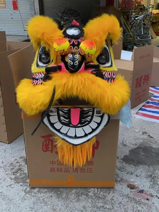 Pure Wool Adult Lion Dance Costume Full Set Crane Suit Buddha Lion Wake ...