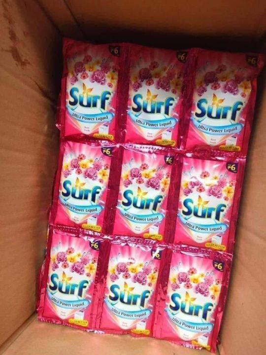 Surf liquid detergent sachet 64mlx12per by6 | Lazada PH