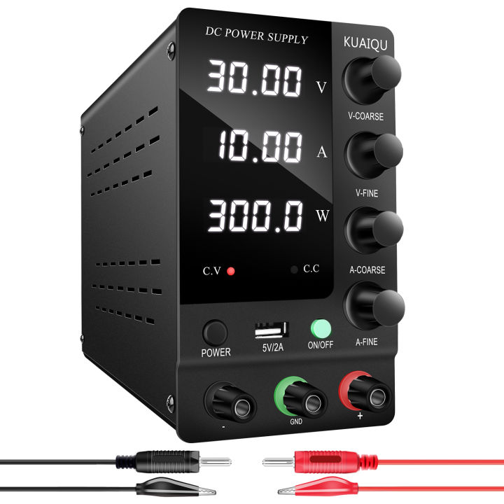 USB Digital DC Power Supply Laboratory Maintenance Workbench 30V 10A ...