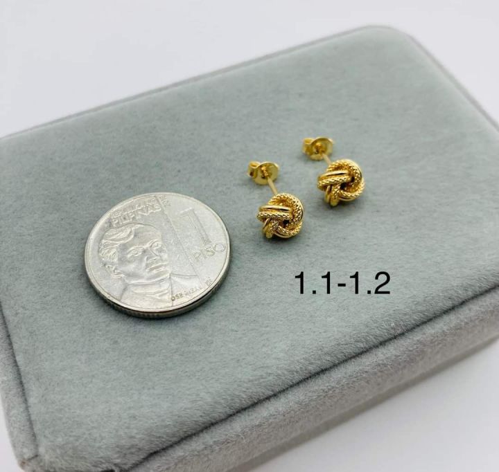 YES PH PINAKAMURA Legit TUNAY NA GOLD 18K EARRINGS Saudi Gold 1.2grams ...