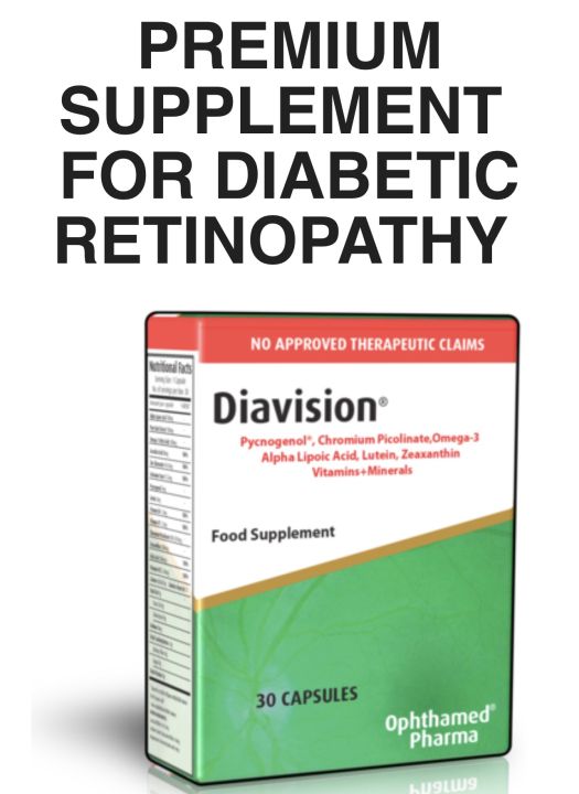 DIAVISION EYE HEALTH DIABETIC VITAMINS SUPPLEMENT LUTEIN OMEGA 3 ...