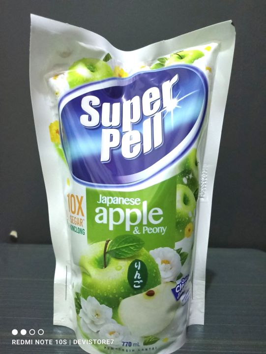 SUPERPELL PEMBERSIH LANTAI AROMA JAPANESE APPLE & PEONY 770 ML /PEWANGI ...