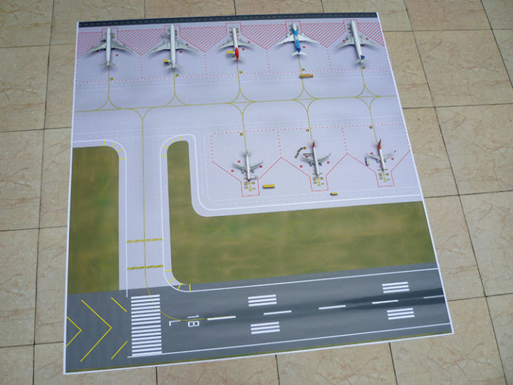 Airport Runway Scene Model Plane Drawing a Version 8 Aircraft Positions ...