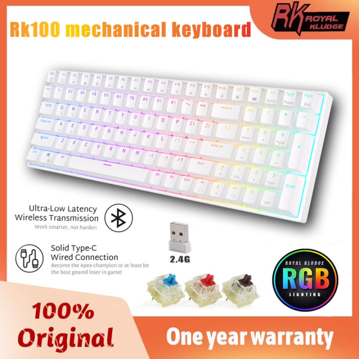 Royal Kludge RK100 RK860 Bluetooth 2.4G RGB Hotswappable Mechanical ...