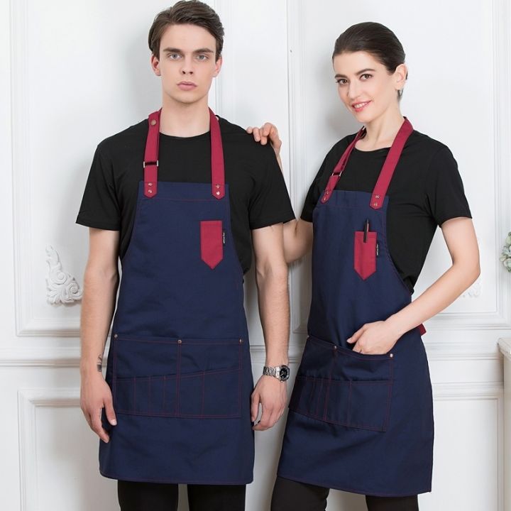 Multifunctional apron restaurant kitchen waterproof apron coffee shop ...