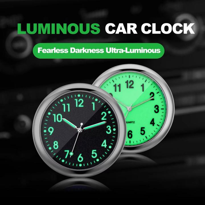 Mini Fashion Luminous Car Clock Automobiles Internal Stick-On Digital ...