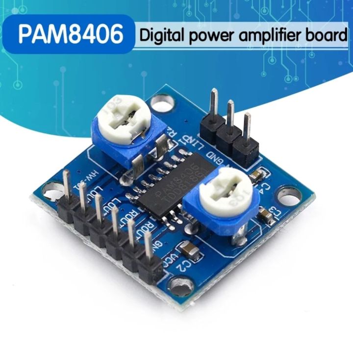 PAM8406 Papan Amplifier Digital dengan Potensiometer Volume 5Wx2 Stereo ...