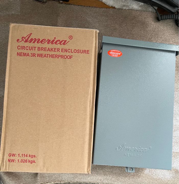 America Nema 3R Weatherproof circuit breaker Enclosure 2pole bolt on or ...