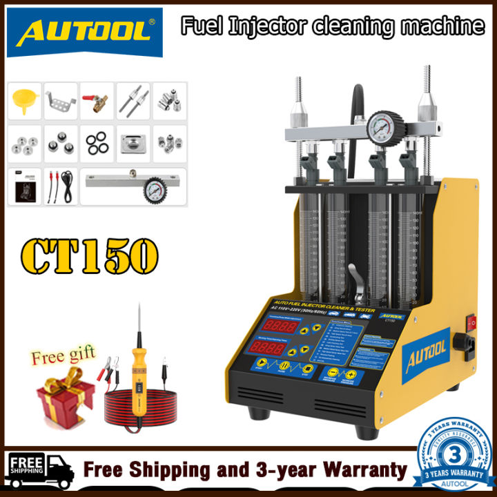 AUTOOL CT150 injector tester ultrasonic cleaning injector 110V/220V 4 ...