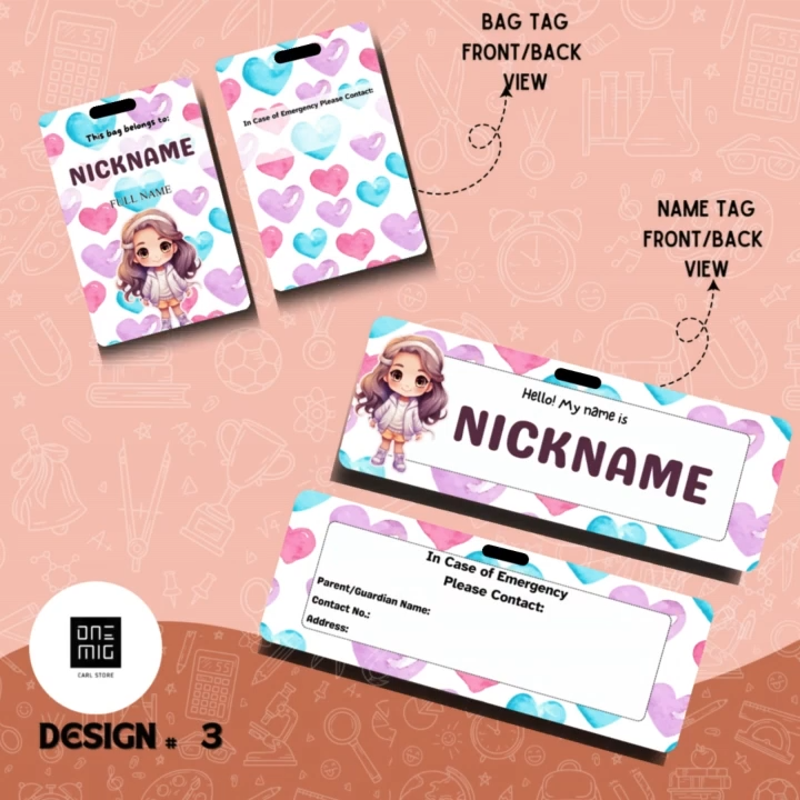 PERSONALIZED KIDDIE Bag Tag & Name Tag V2 | Lazada PH