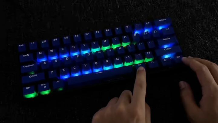PYGA Klein Blue Keycaps OEM Profile 114 Keys Four-Side Shine-Through ...
