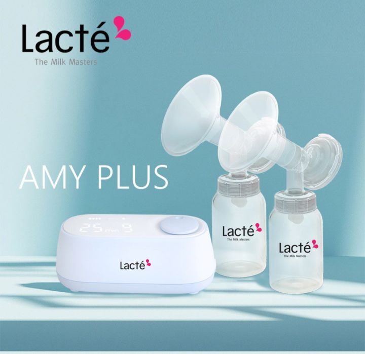 Lacte Amy Plus Double Electric Rechargeable Breast Pump Pam Susu ...