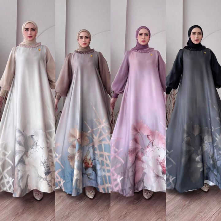 Zoya dress gamis terbaru premium original by Nona | Lazada Indonesia