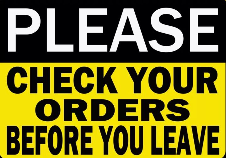 Signages Please check your order before you leave laminated A4 Size ...