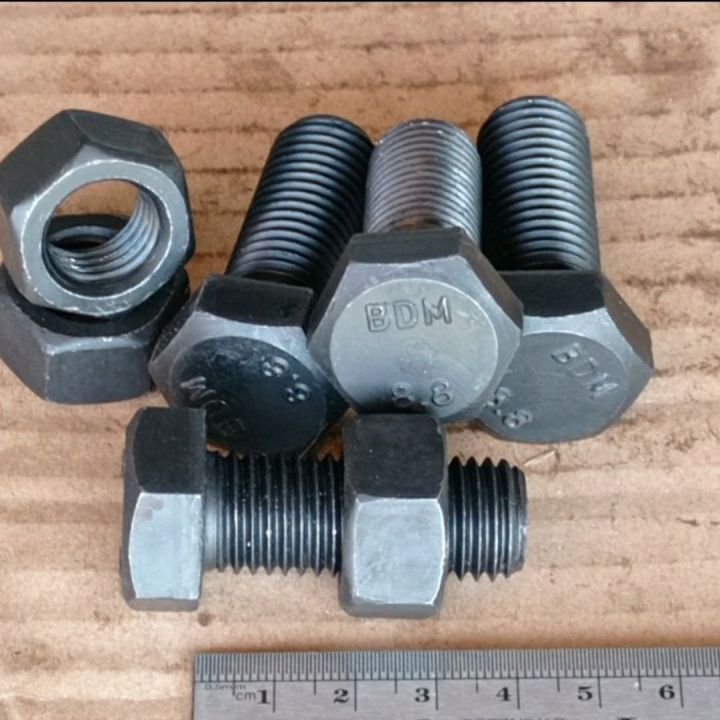 BAUT BAJA M16X40. BAUT MUR HTB 8.8 M16 X 40 FULL DRAT KUNCI 24. | Lazada Indonesia