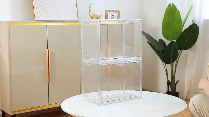 DEEYO Transparent Acrylic Bag Organizer Magnetic Bag Storage Box ...
